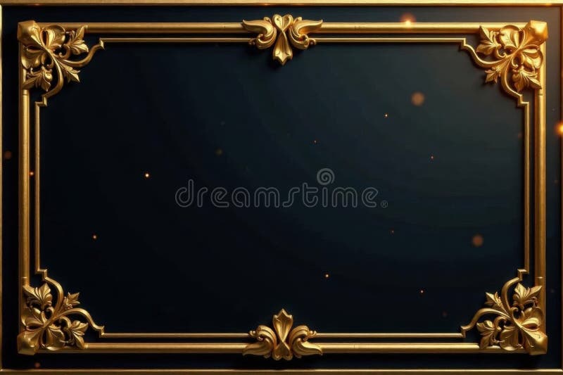 Refined Gold Art Deco Frames, Subtle Shine, Vector Graphics, Decorative ...