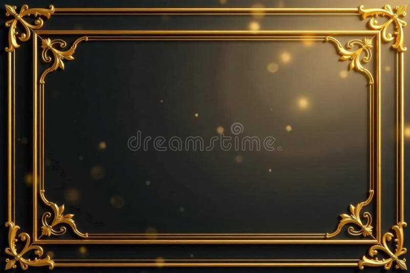 Refined Gold Art Deco Frames, Subtle Shine, Vector Graphics, Golden ...