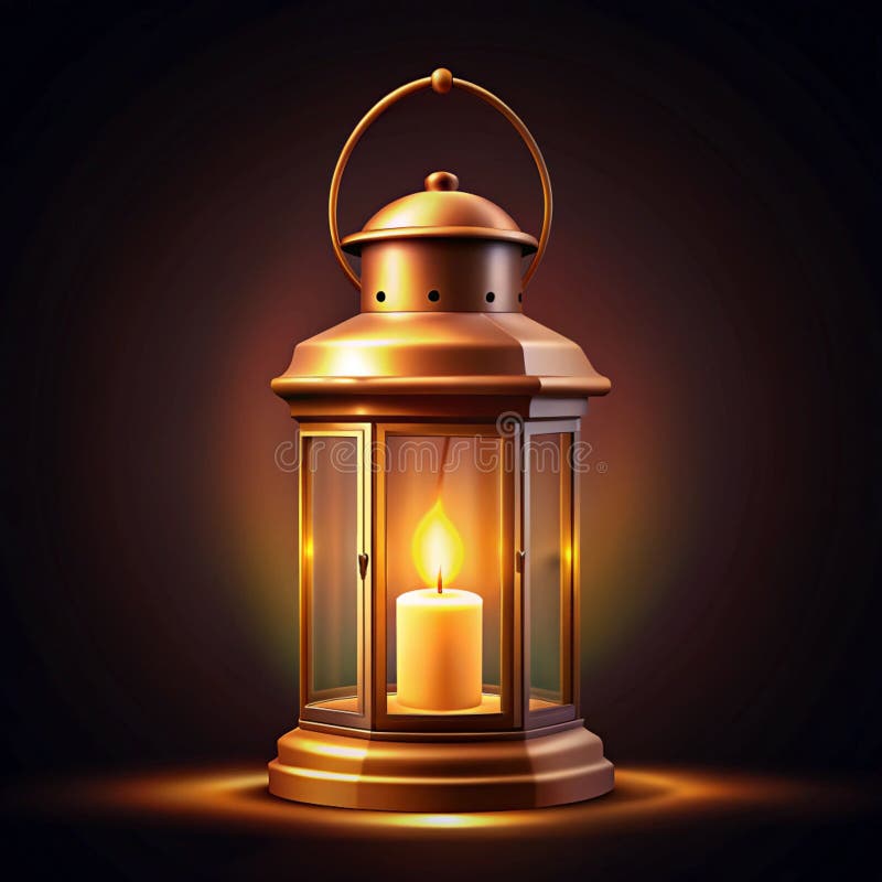 Refined Lantern Glow Icon stock illustration. Illustration of serene ...