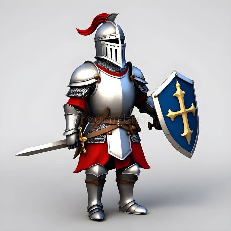 Elegant Knight Decor 3D Map Design Stock Illustration - Illustration of ...