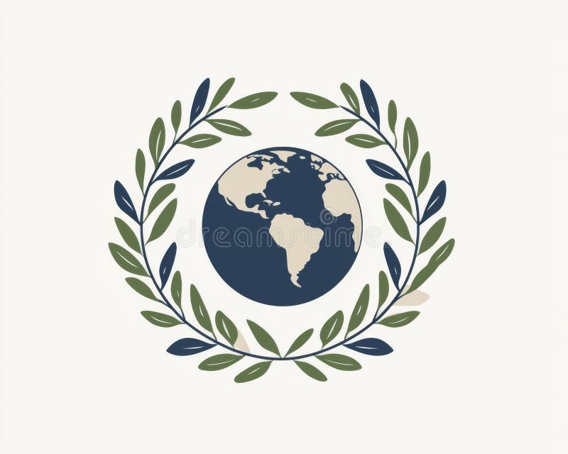 A Refined, Minimalist Earth Day Logo Featuring a Streamlined Earth and ...