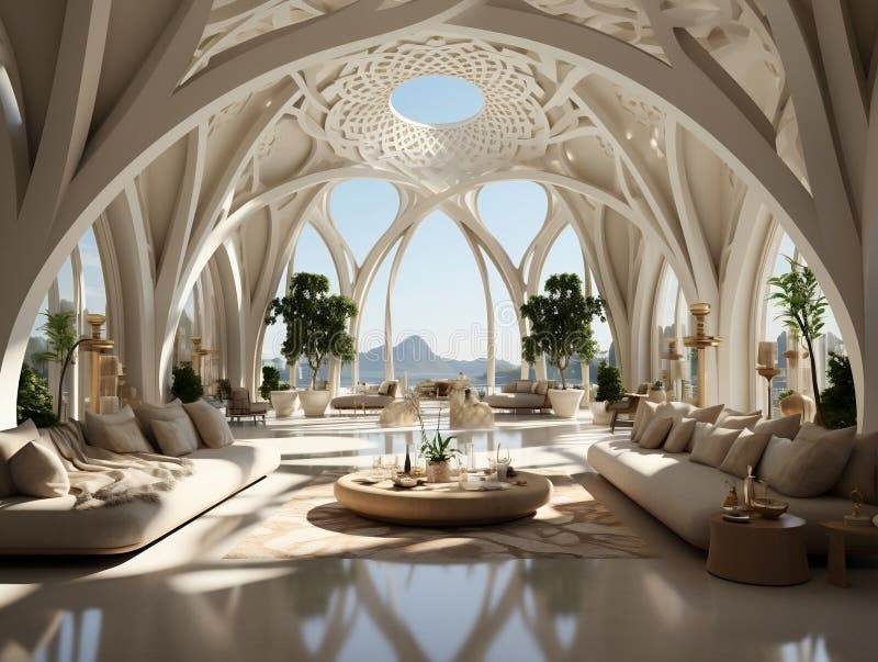 Modern Classical Home Interior Stock Illustration - Illustration of ...