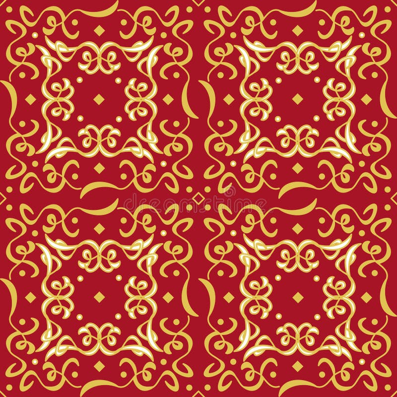Refined Seamless Golden Pattern Decoration Stock Vector - Illustration ...