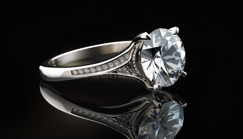 Refined Diamond Ring stock illustration. Illustration of luxury - 335444436