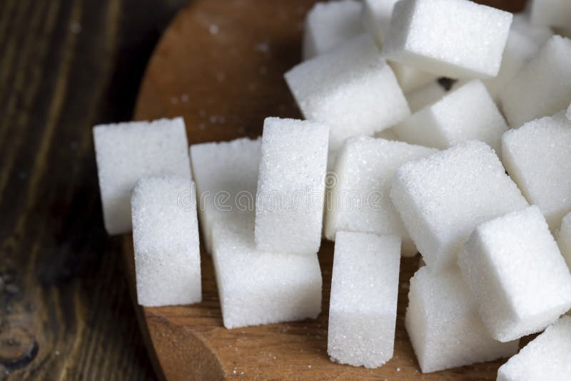 Refined White Beet Sugar, Cubes Stock Photo - Image of sugarcane, heap ...