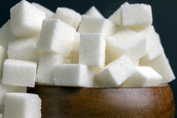 Refined White Beet Sugar, Cubes Stock Image - Image of health, heap ...