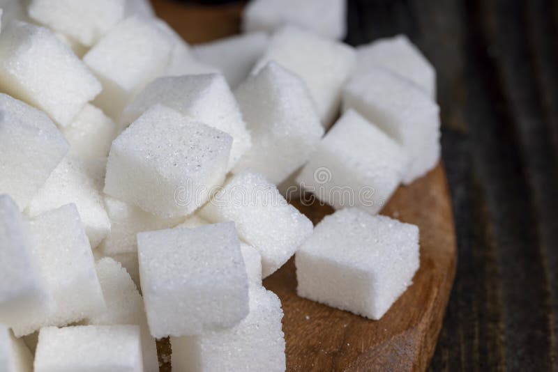 Refined White Beet Sugar, Cubes Stock Photo - Image of heap, sweet ...