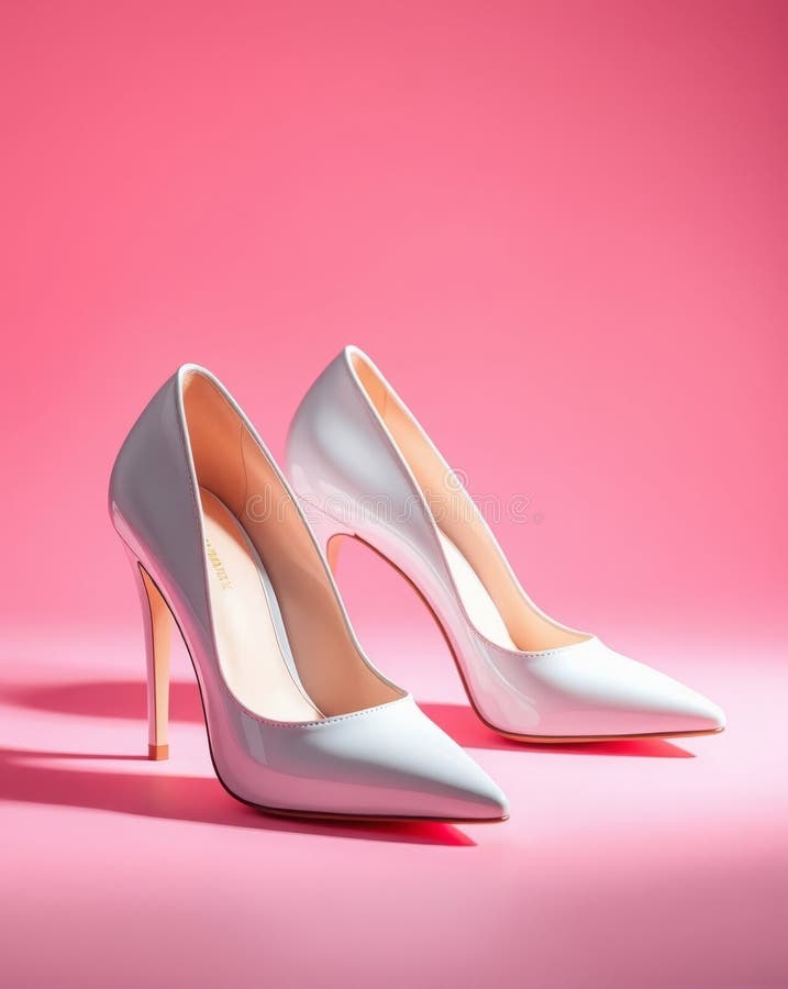 Refined White Classic Heel stock illustration. Illustration of fashion ...