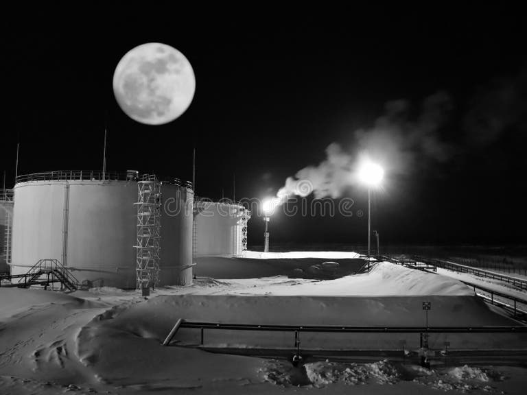 Refinery stock photo. Image of factory, moon, chemical - 12110846