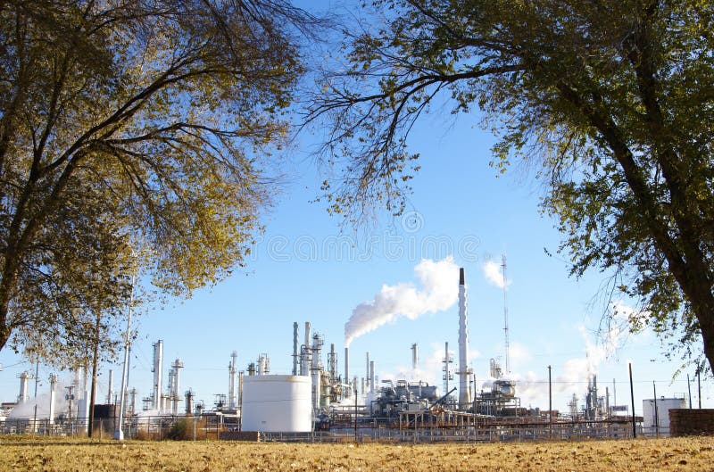 Oil refinery stock image. Image of industrial, smoke, refinery - 3427959