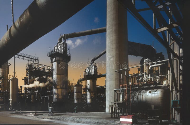 Refinery stock image. Image of stack, equipment, boiler - 3156131
