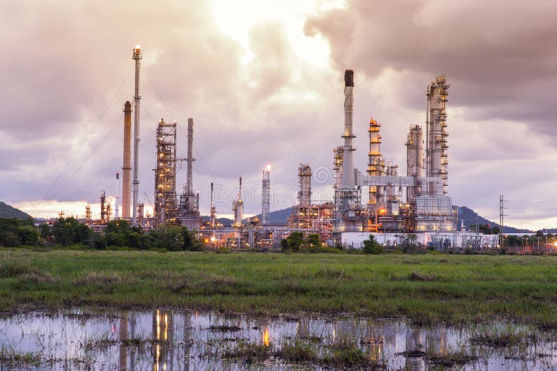Refinery stock image. Image of engineering, column, metal - 42985429
