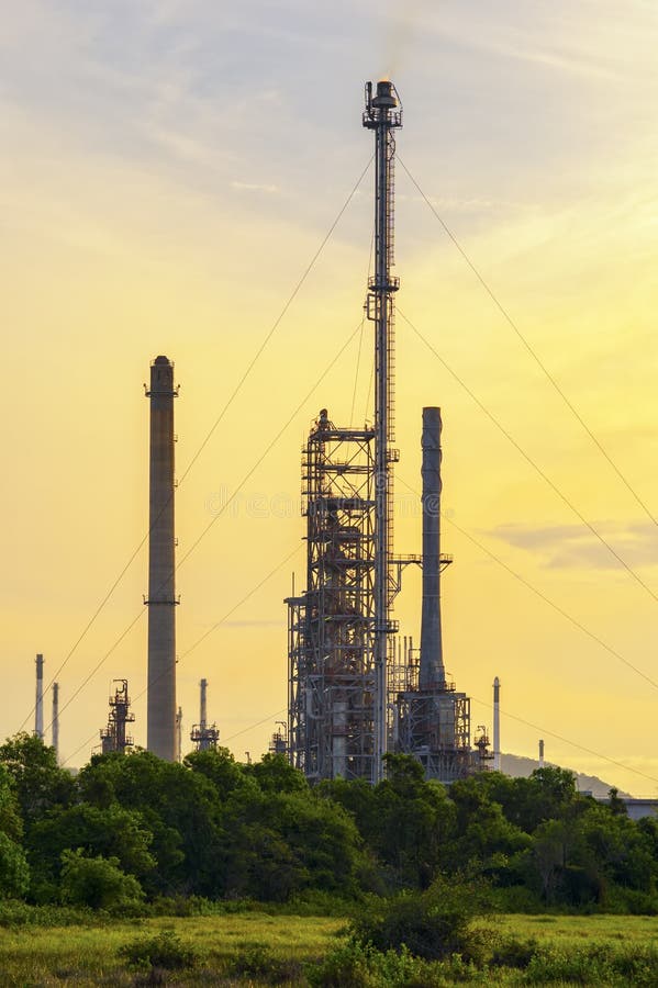 Refinery stock image. Image of engineering, column, metal - 42985429