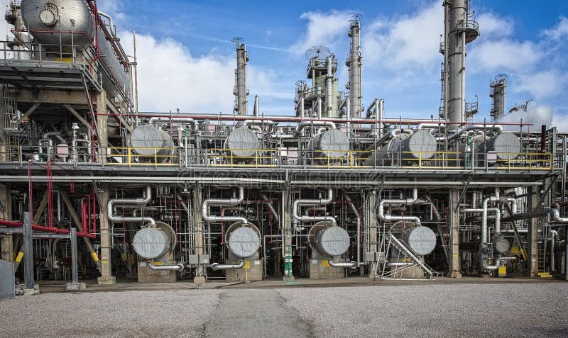 Refinery or Chemical Plant Process Unit and Equipment Stock Image ...