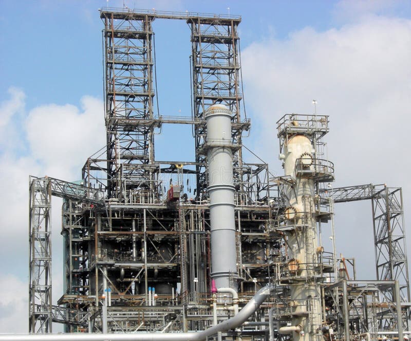 Refinery Coking Unit stock photo. Image of post, catwalk - 9383012