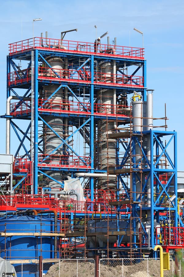 Refinery construction stock image. Image of equipment - 18419983
