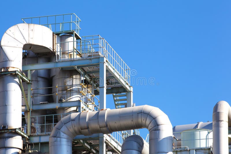 Refinery piping stock image. Image of chemistry, metal - 16956383