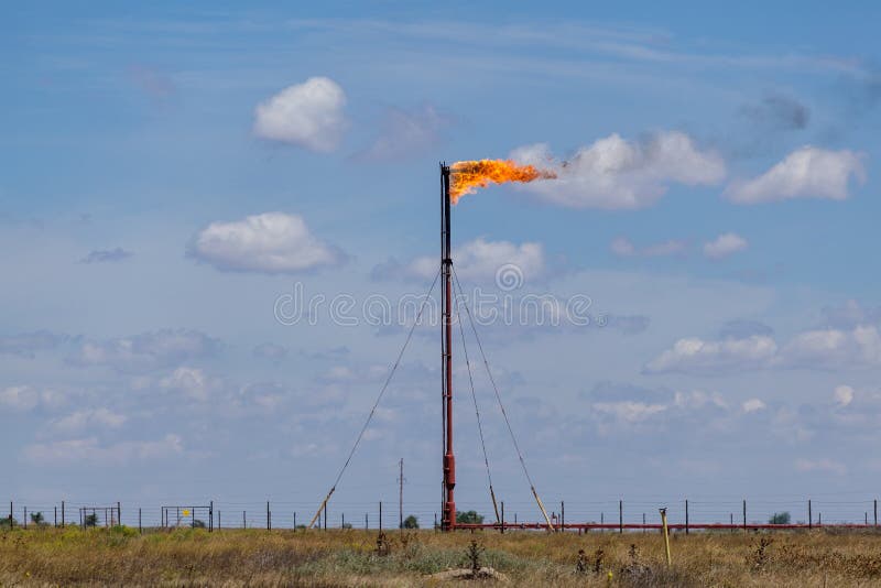 Refinery fire gas torch stock image. Image of technology - 75003143