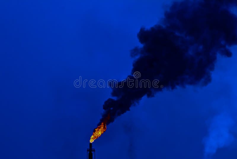 Flare Stack with Pipe on Left Stock Photo - Image of boom, petrol: 3694386