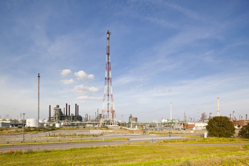 Refinery with Flare Stack stock photo. Image of generation - 106975018