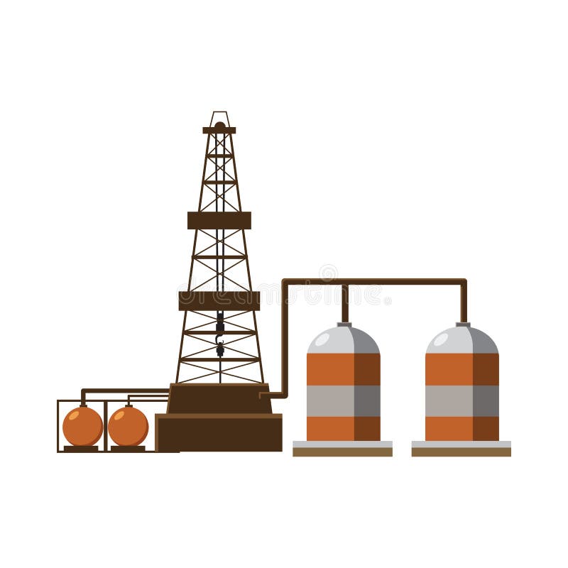 Refinery Icon, Cartoon Style Stock Vector - Illustration of shape ...
