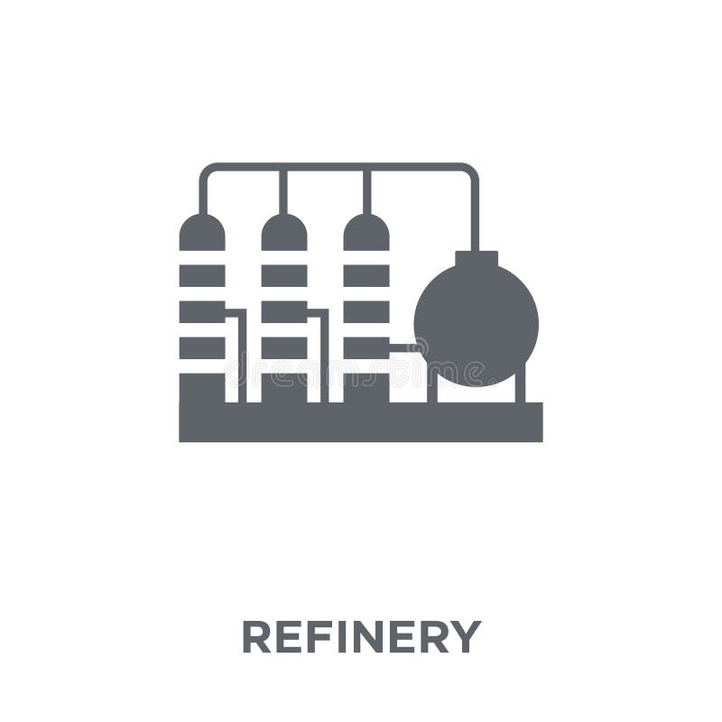 Oil Refinery Icon. Oil Industry and Fuel Technology Production Symbol ...