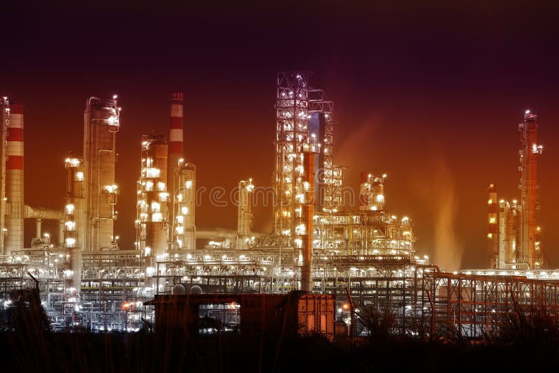 Oil and Gas Industry - Refinery, Factory, Petrochemical Plant Stock ...