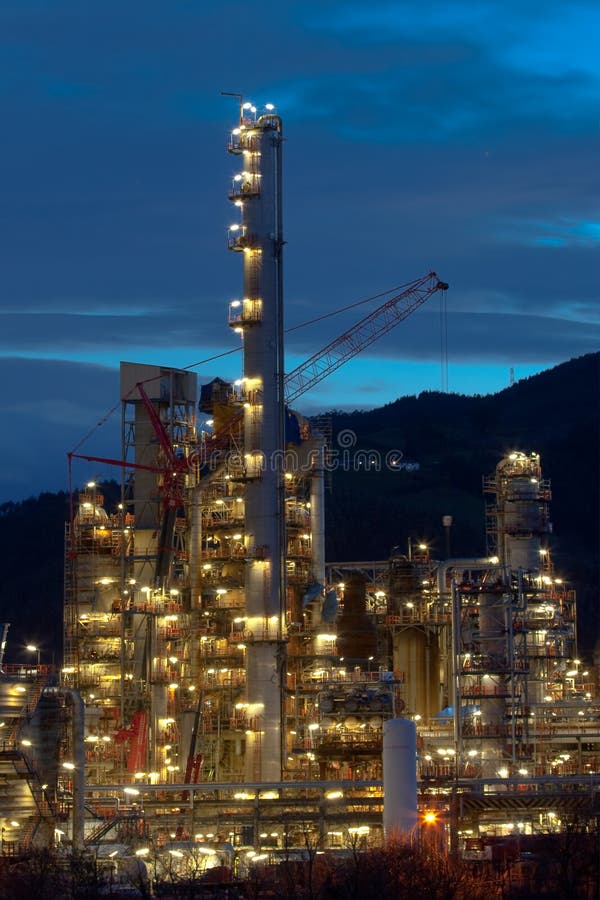 Refinery in Muskiz, Bizkaia Stock Image - Image of landscape, view ...