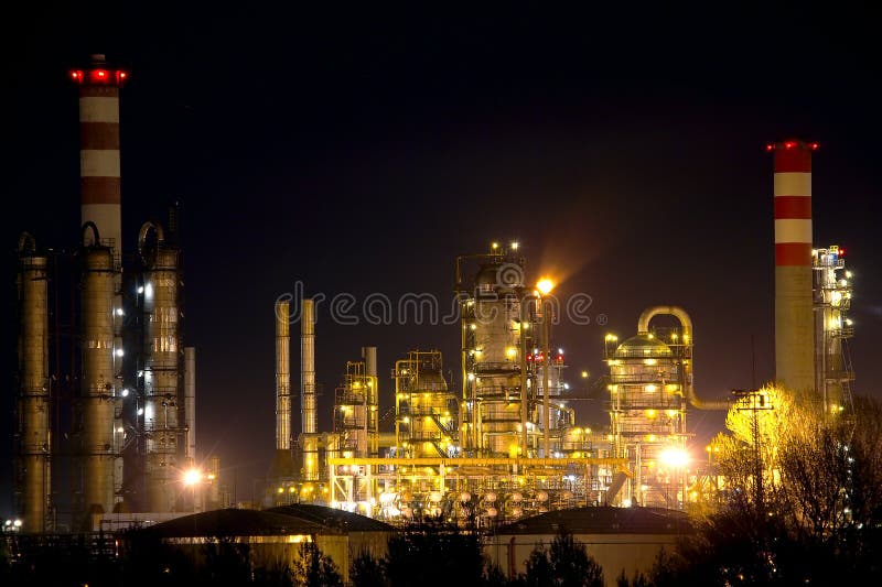 Refinery stock photo. Image of refinery, complex, chimney - 54806872