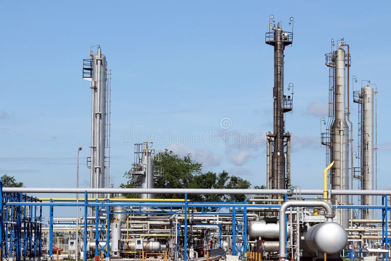 Refinery Oil Industry Pipelines Stock Photo - Image of pipeline ...
