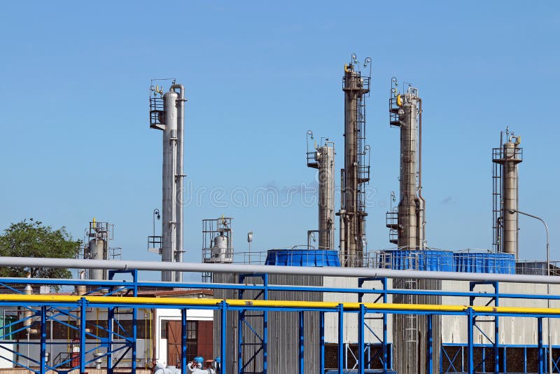 Refinery Petrochemical Plant Stock Image - Image of petrochemical ...