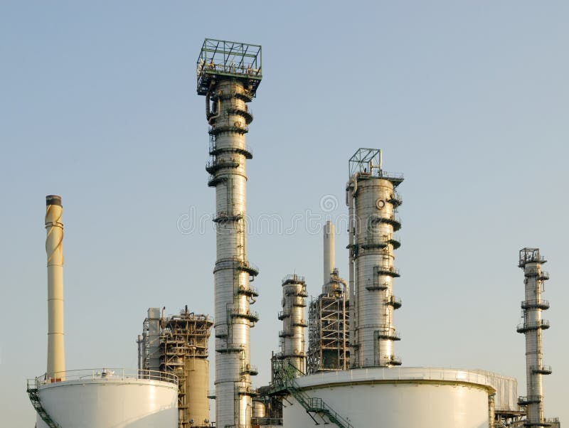 Refinery towers stock photo. Image of petrochemical, refinery - 16982954