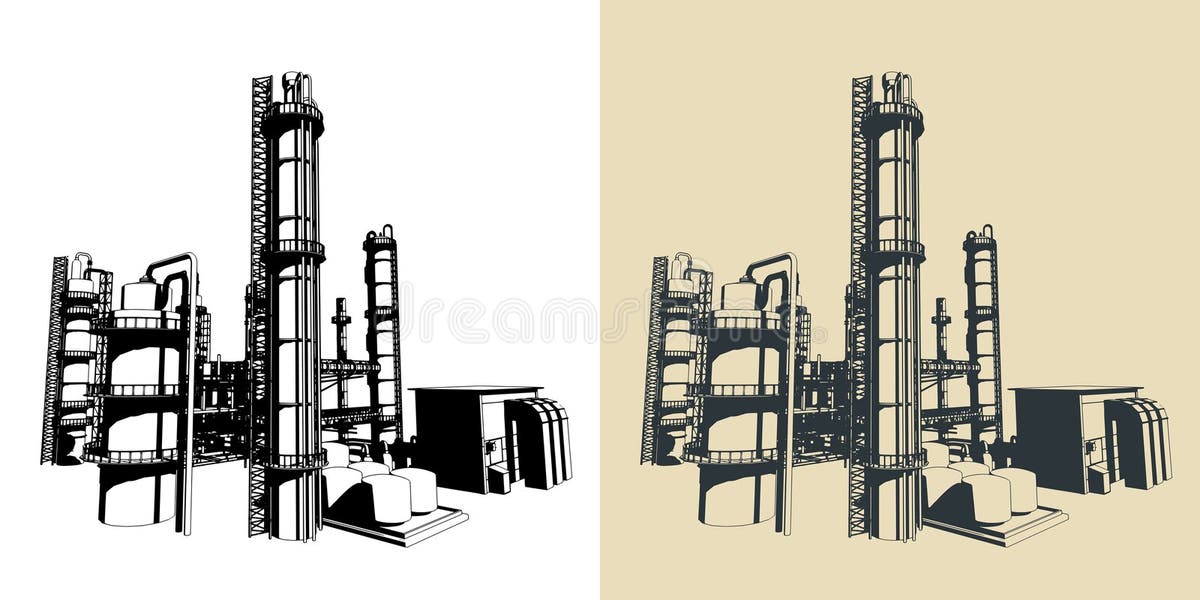 Refinery Drawings Stock Illustrations – 66 Refinery Drawings Stock ...