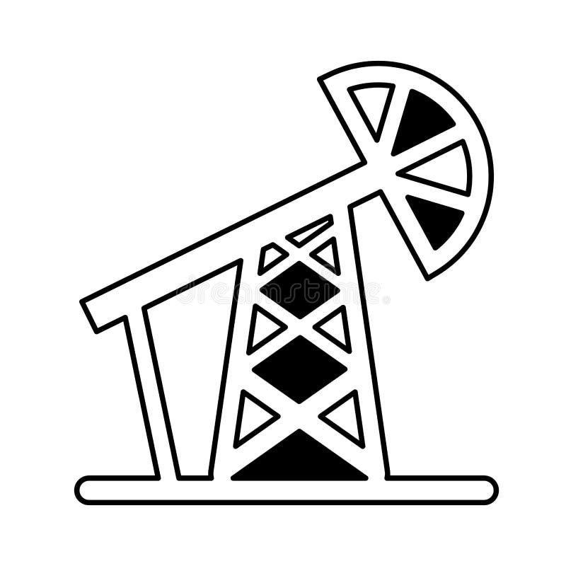 Refinery plant tower icon stock vector. Illustration of drilling - 86803446