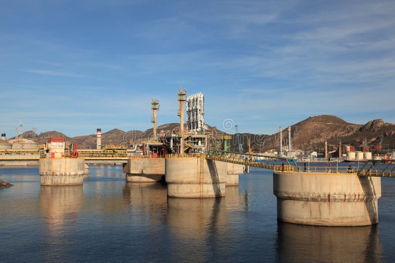 Refinery port stock photo. Image of environment, energy - 24872810