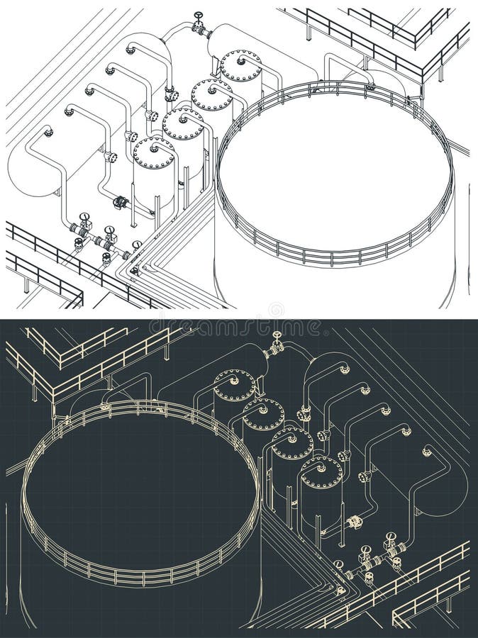 Refinery sketches stock vector. Illustration of vector - 318379591