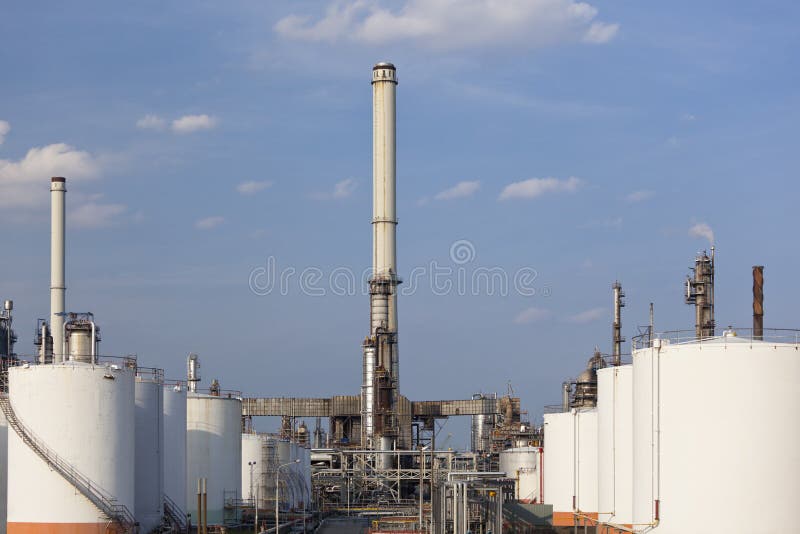 Refinery Storage Tanks stock photo. Image of petrochemistry - 106974986