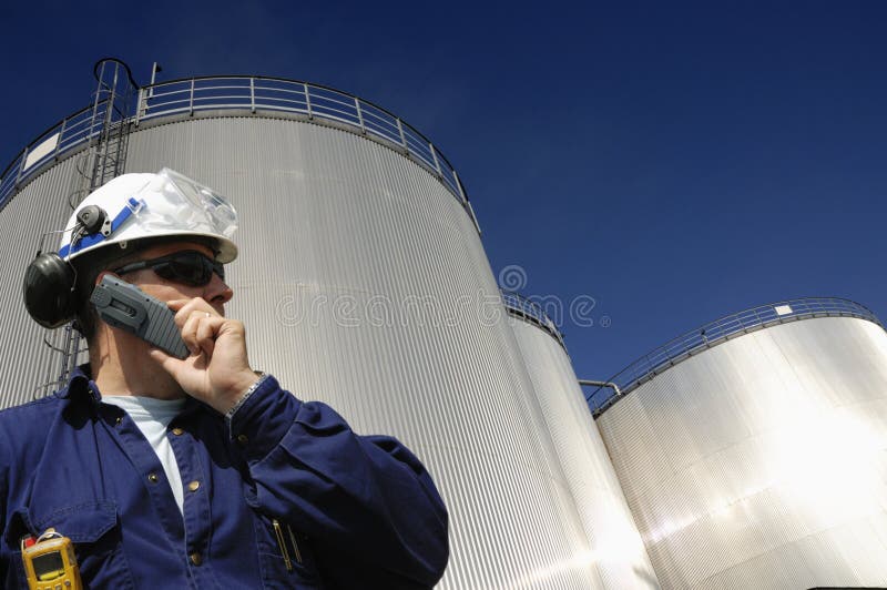 Oil and Fuel Engineer Inside Refinery Stock Image - Image of substance ...