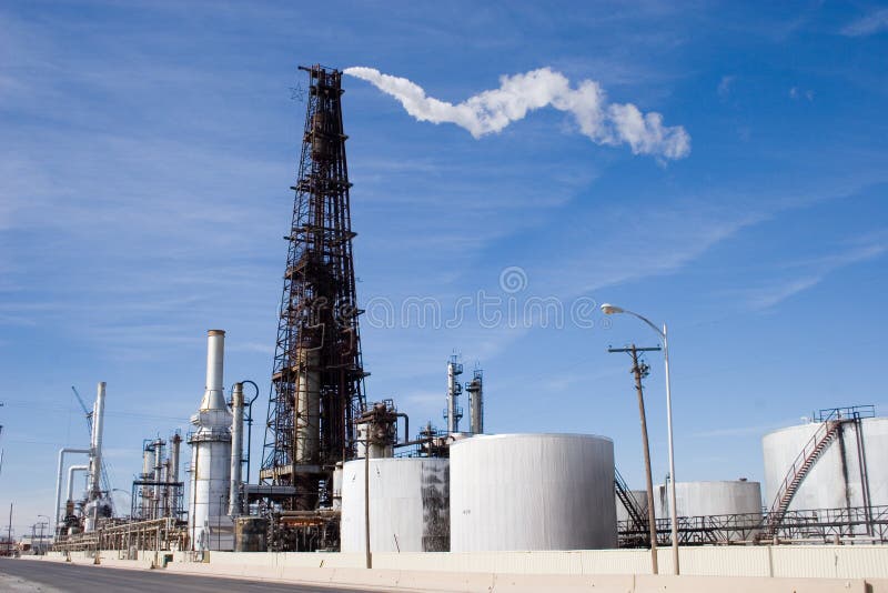 Refinery tower 2 stock photo. Image of gasoline, petrol - 398008