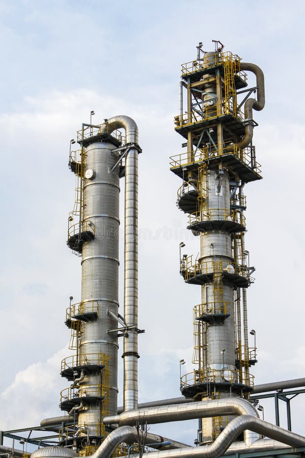 Refinery tower 2 stock photo. Image of gasoline, petrol - 398008