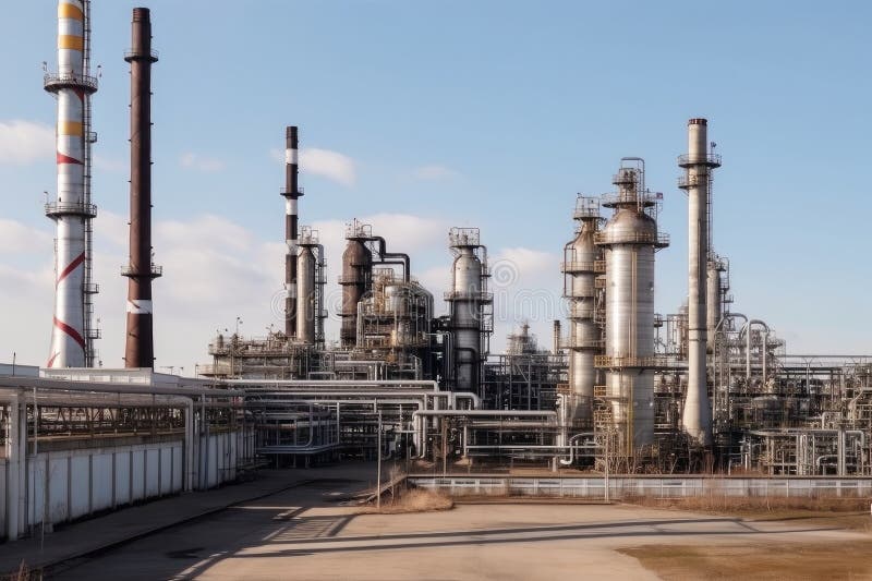 Refinery with Various Processing Units and Equipment for Extraction ...