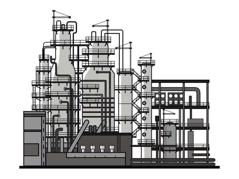 Refining stock vector. Illustration of energy, plant - 34765263