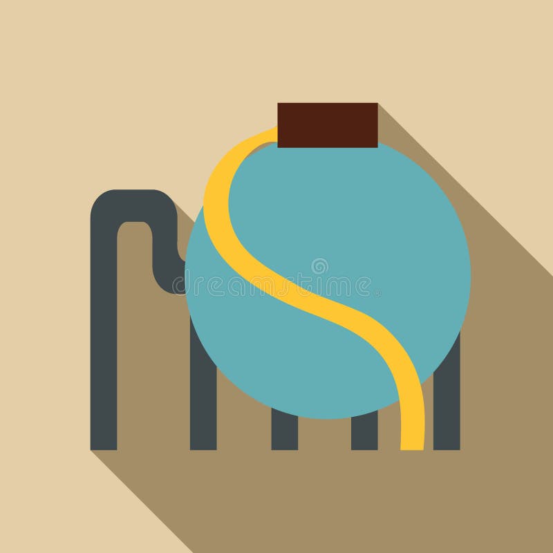 Refining icon, flat style stock illustration. Illustration of power ...