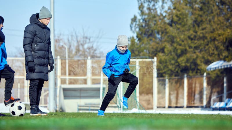 Refining Technique. Young Soccer Players Engaged in Skill-building ...