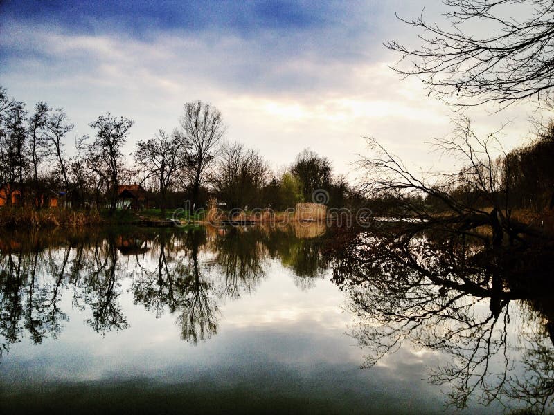 Refleciton stock image. Image of calm, dark, autumn, reflection - 91527025