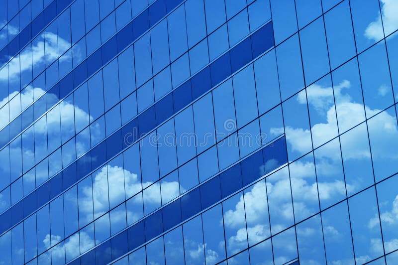 Reflect of Modern City Building on Window Glass Tower, Bangkok T Stock ...
