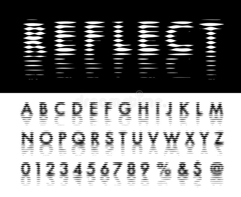 Reflect line font stock vector. Illustration of dimly - 109930160