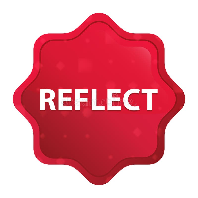 Reflect Misty Rose Red Starburst Sticker Button Stock Illustration ...