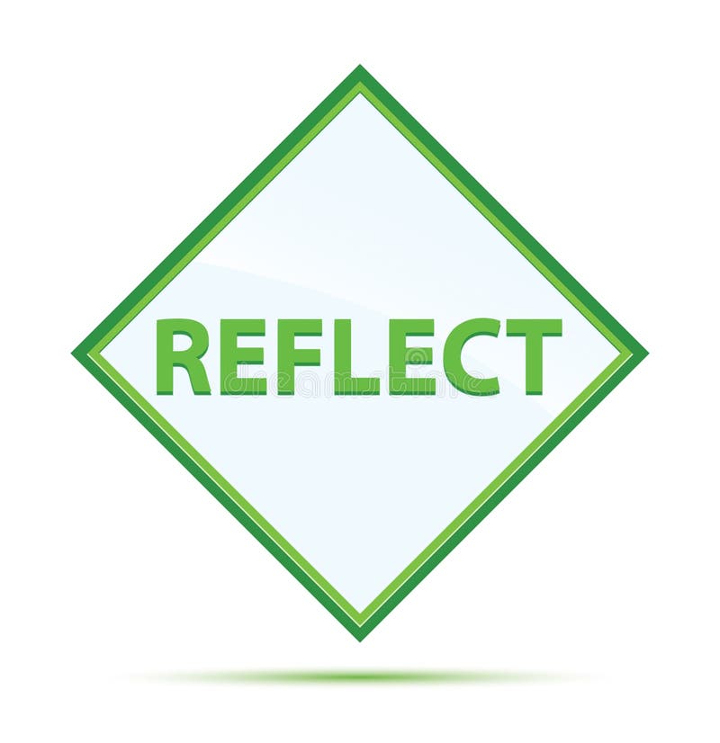 Reflect Modern Abstract Green Diamond Button Stock Illustration ...