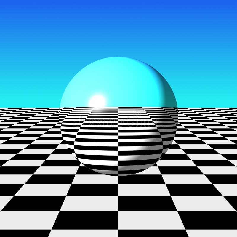 Checkerboard Sphere stock illustration. Illustration of illusion - 33821999